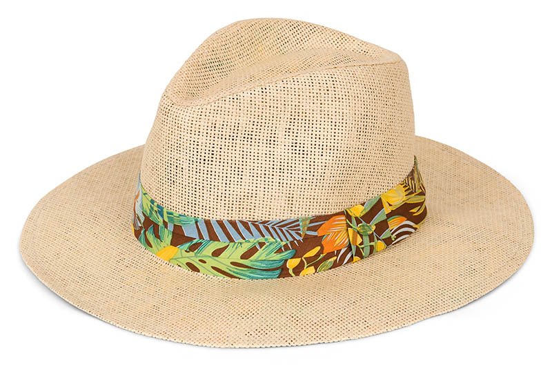 Wholesale straw hats - s433tb- mens straw fedora with detailed band and ...
